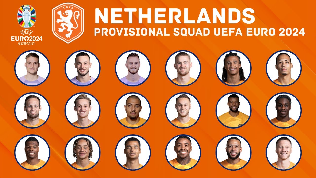 NETHERLANDS 30 Men Provisional Squad For UEFA EURO 2024 | Netherlands ...
