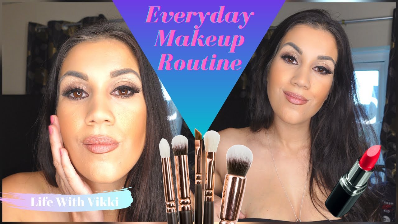 My SIMPLE & EASY EVERYDAY Makeup Routine Tutorial #LifeWithVikki - YouTube