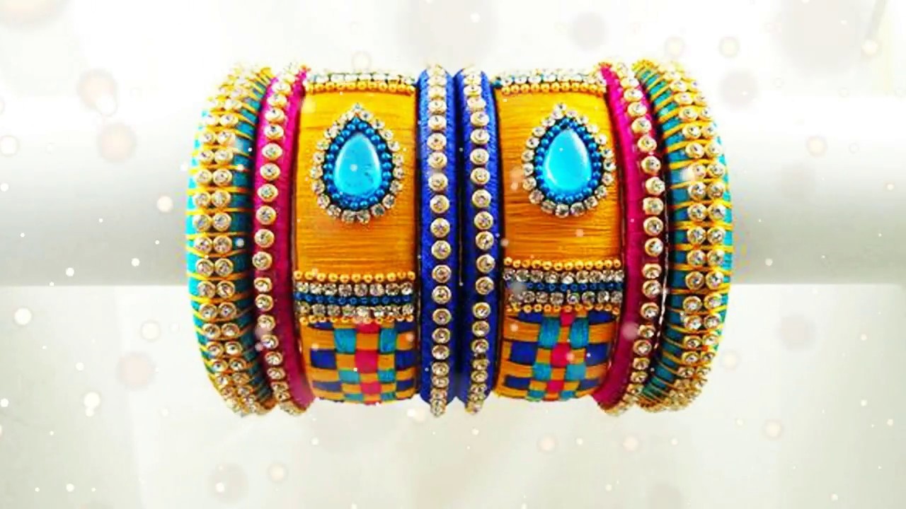 SUPER YELLOW COLOR COMINATION THREAD BANGLES FOR U. - YouTube