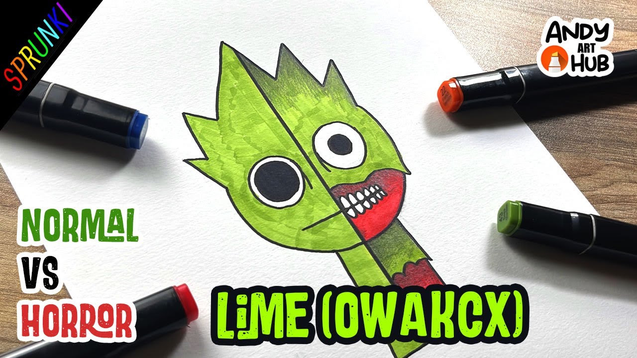 💚 Lime(OWAKCX) sprunki drawing💛 | Incredibox Sprunki | Horror OWAKCX ...