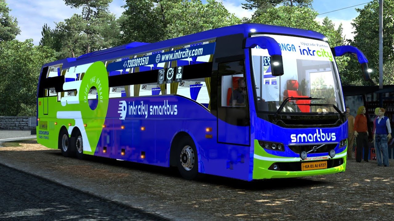 Ride with intercity smart bus Volvo b9r || bus mod || ets2 gameplay ...