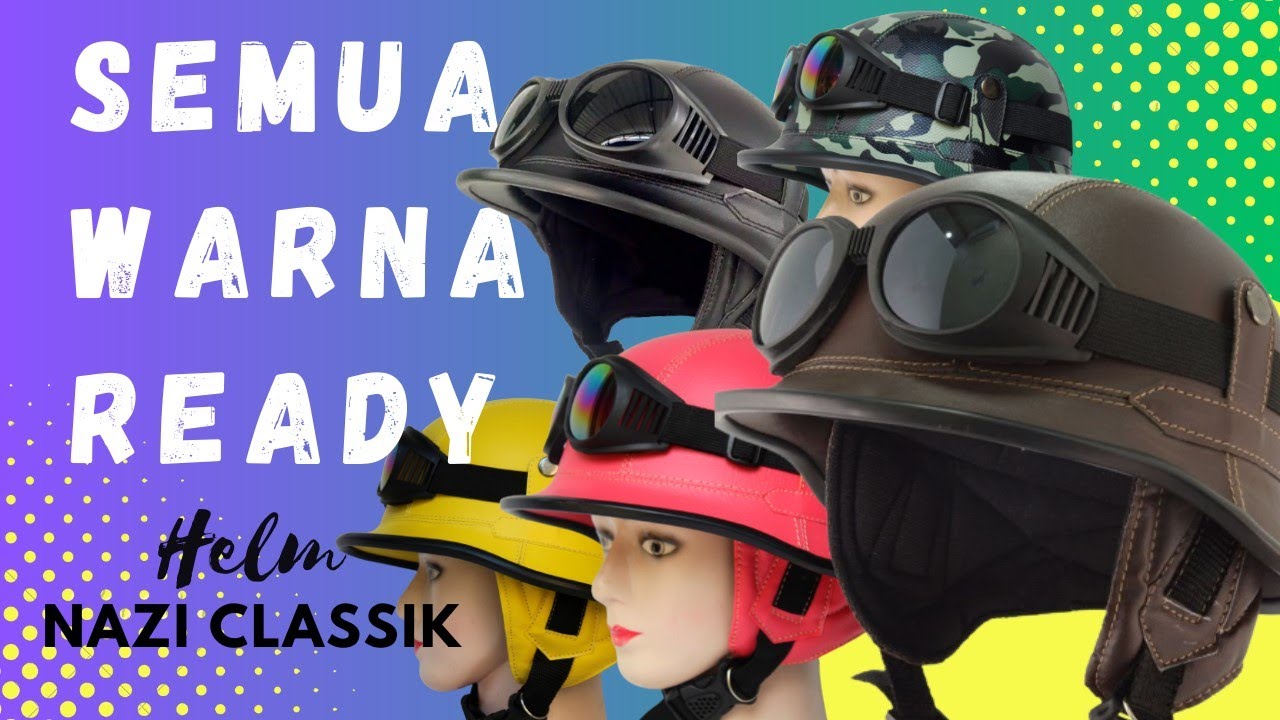 Semua warna ready||Helm Nazi Classik - YouTube
