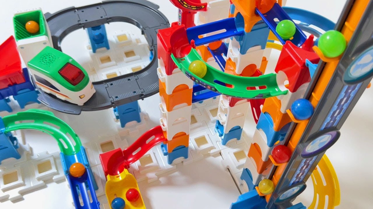 Marble run race ASMR☆Marble Rush!! [VTech] Automatic conveyor set - YouTube