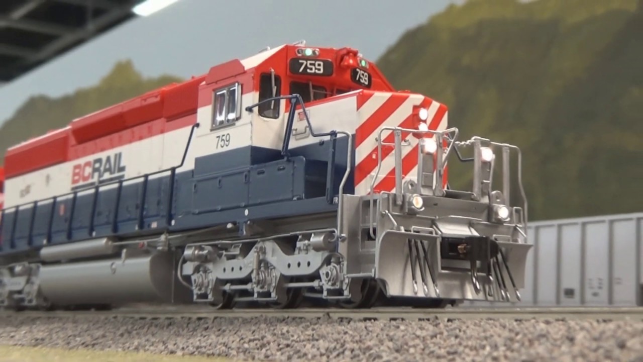 50+ Car BC Rail Freight on Big Layout + Derailments! - YouTube