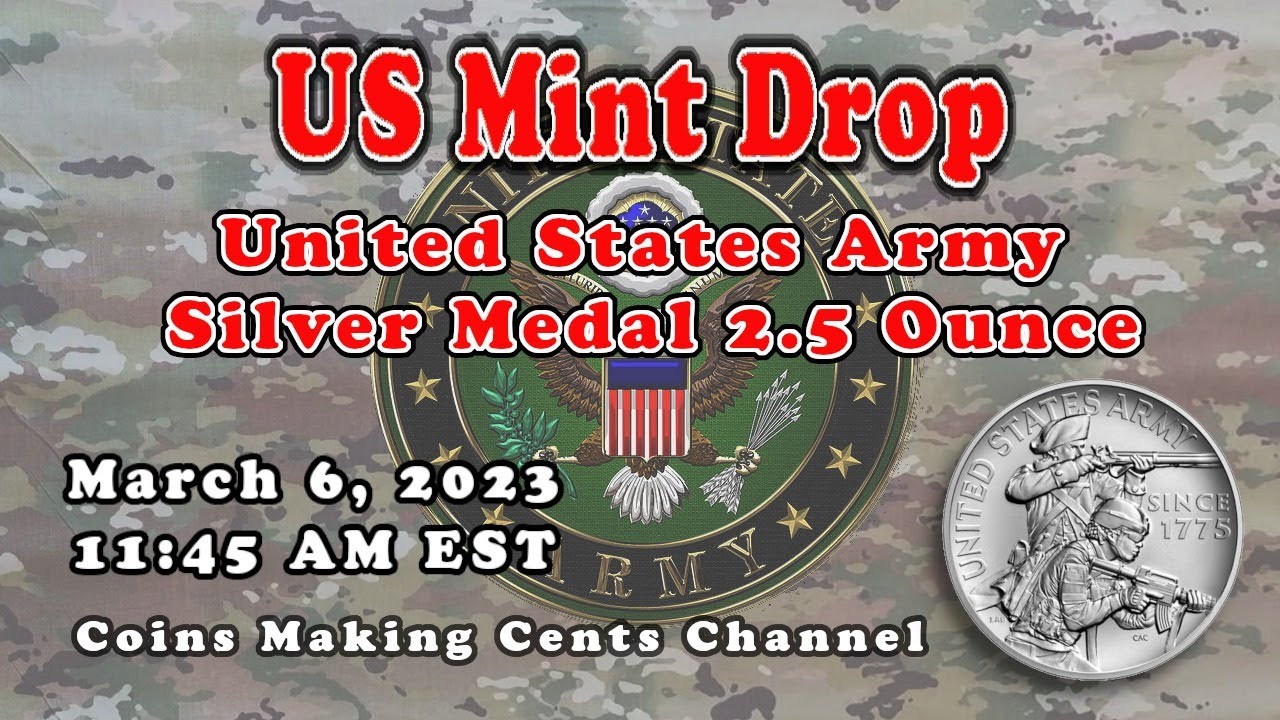 US Mint Drop: Armed Forces 2.5 oz Silver Medal - Army. - YouTube