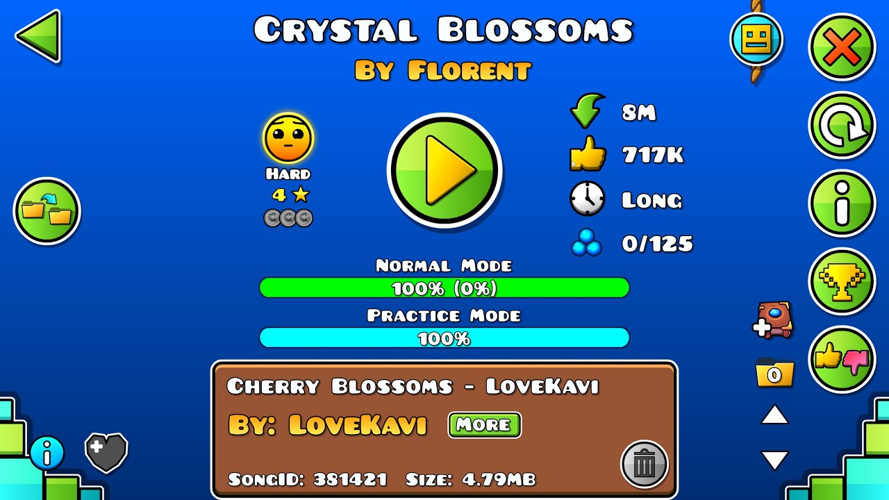 Geometry Dash: Crystal Blossoms by Florent - YouTube