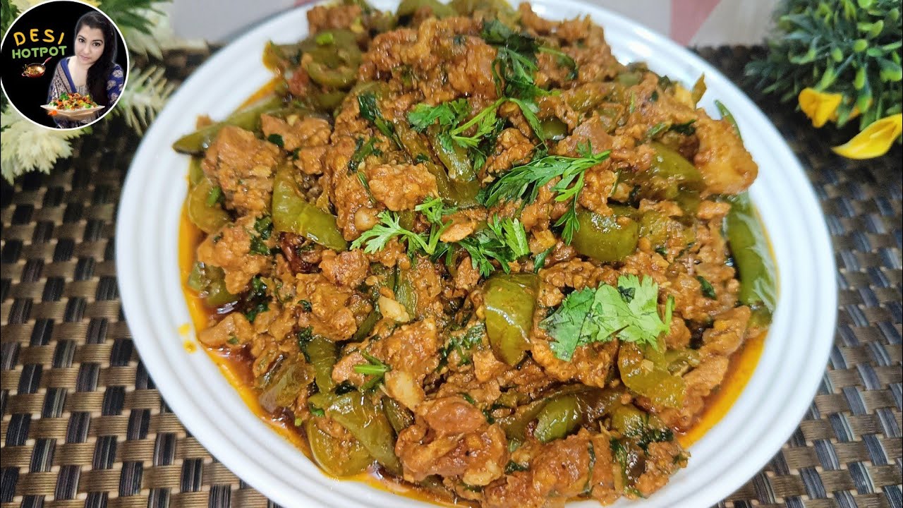 Keema Shimla Mirch Recipe |Shimla Qeema recipe | keema shimla mirch ...