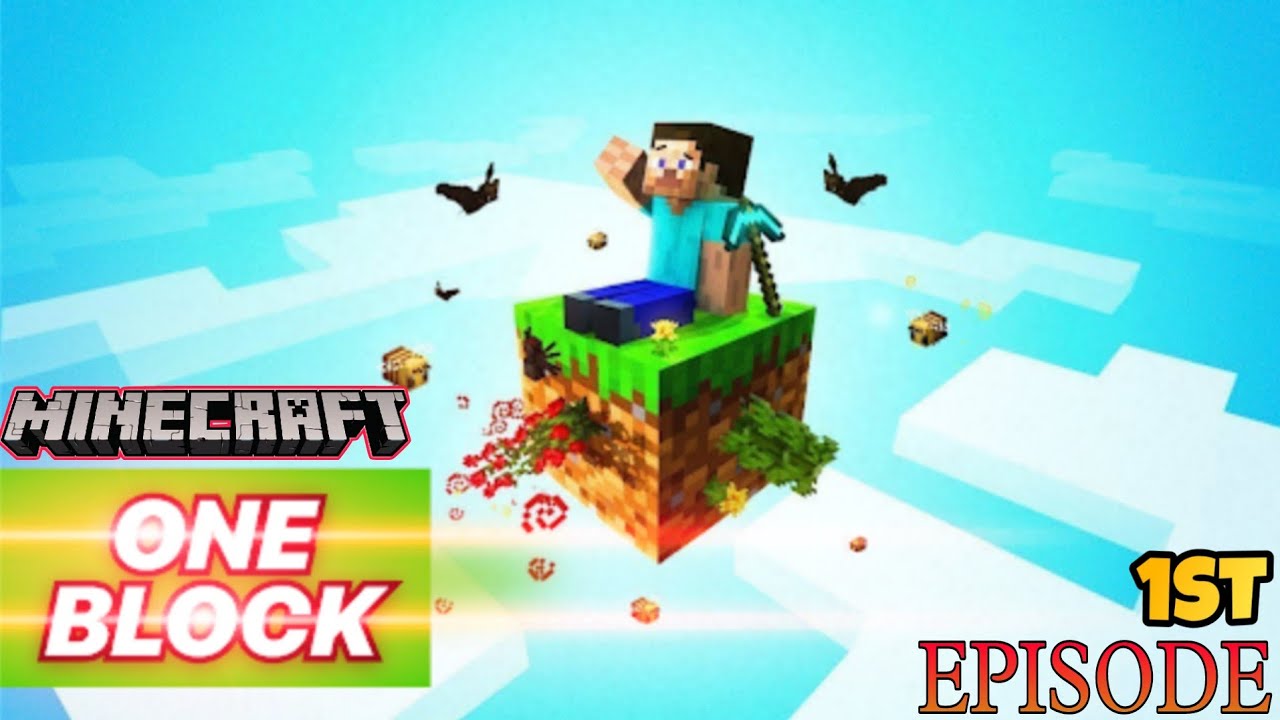 FIRST DAY🔥IN ONE BLOCK MINCRAFT POCKET EDITION #minecraft # ...