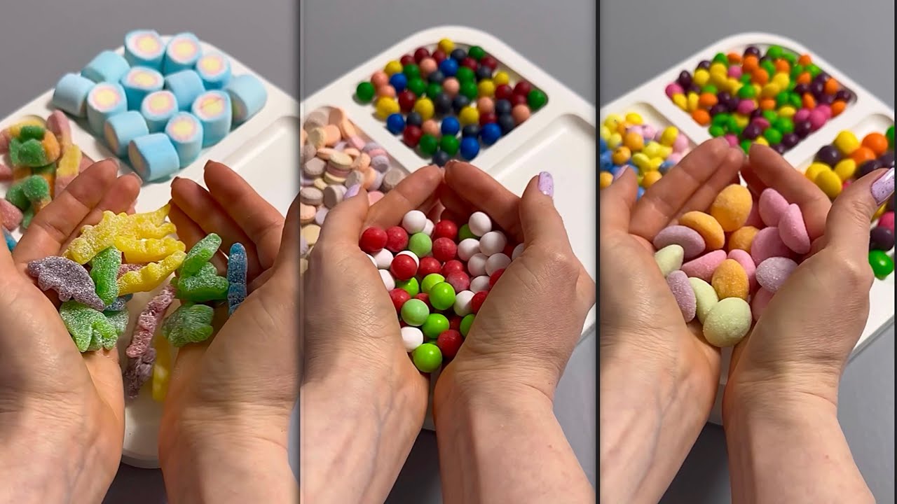 Asmr🍡Filling Platter with candy 🍭satisfying restock compilation #asmr # ...