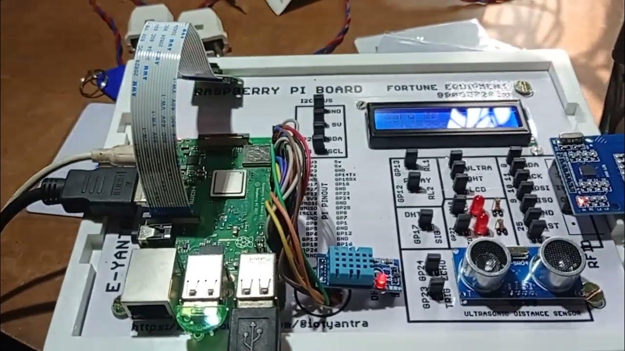 JNTU IOT LAB ECE RASPBERRY PI RFID READER ATTENDANCE SYSTEM WITH TAG WRITING ON LCD - YouTube