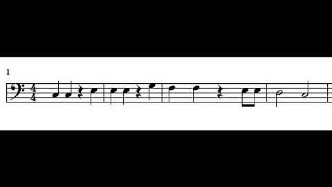 District Choir Sight Singing Practice in C, bass clef: Bass - YouTube