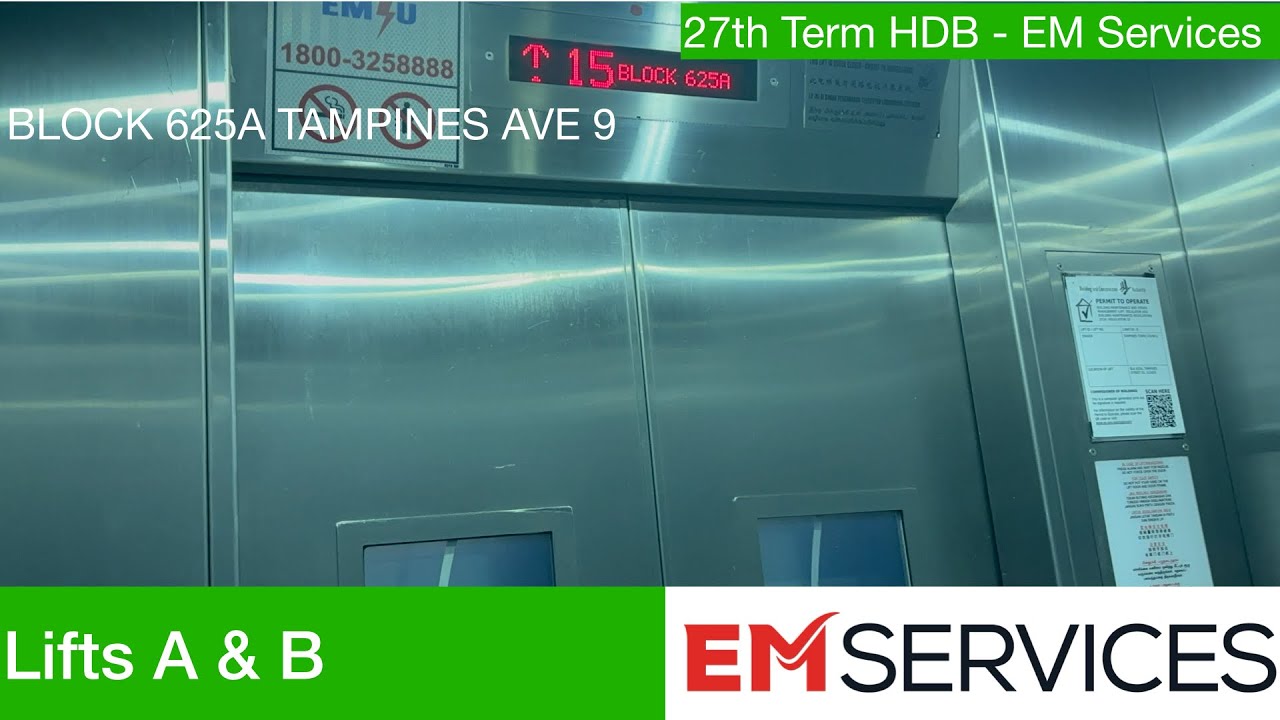 HDB Block 625A Tampines || EM Elevator - YouTube