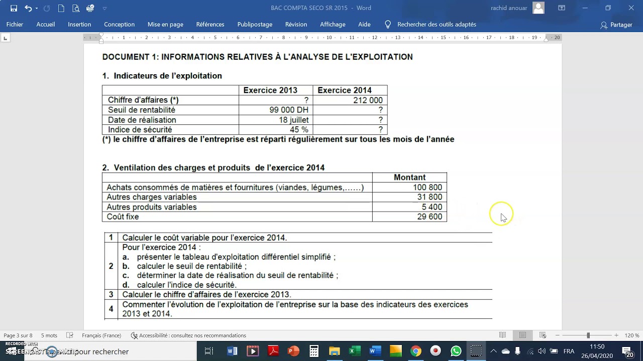 BAC COMPTA SECO SR 2015 P2 - YouTube