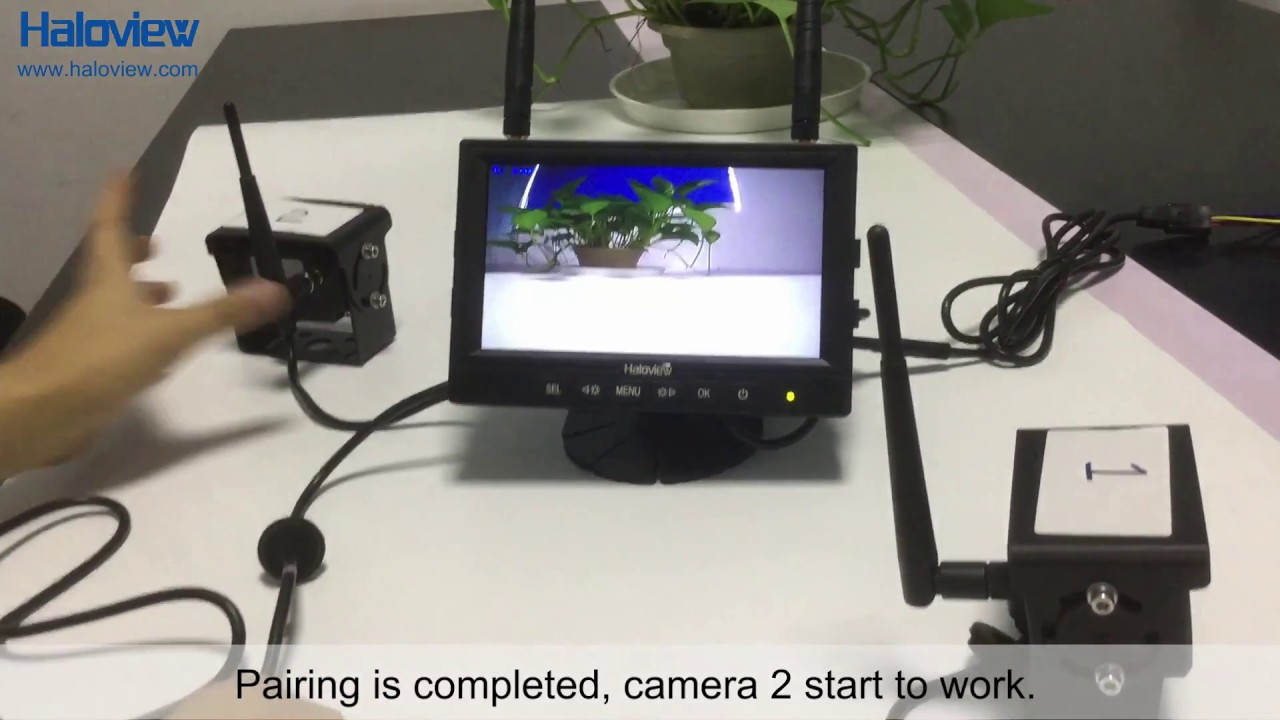 How to pair the Haloview wireless backup camera MC7101 2 with 2 cameras ...