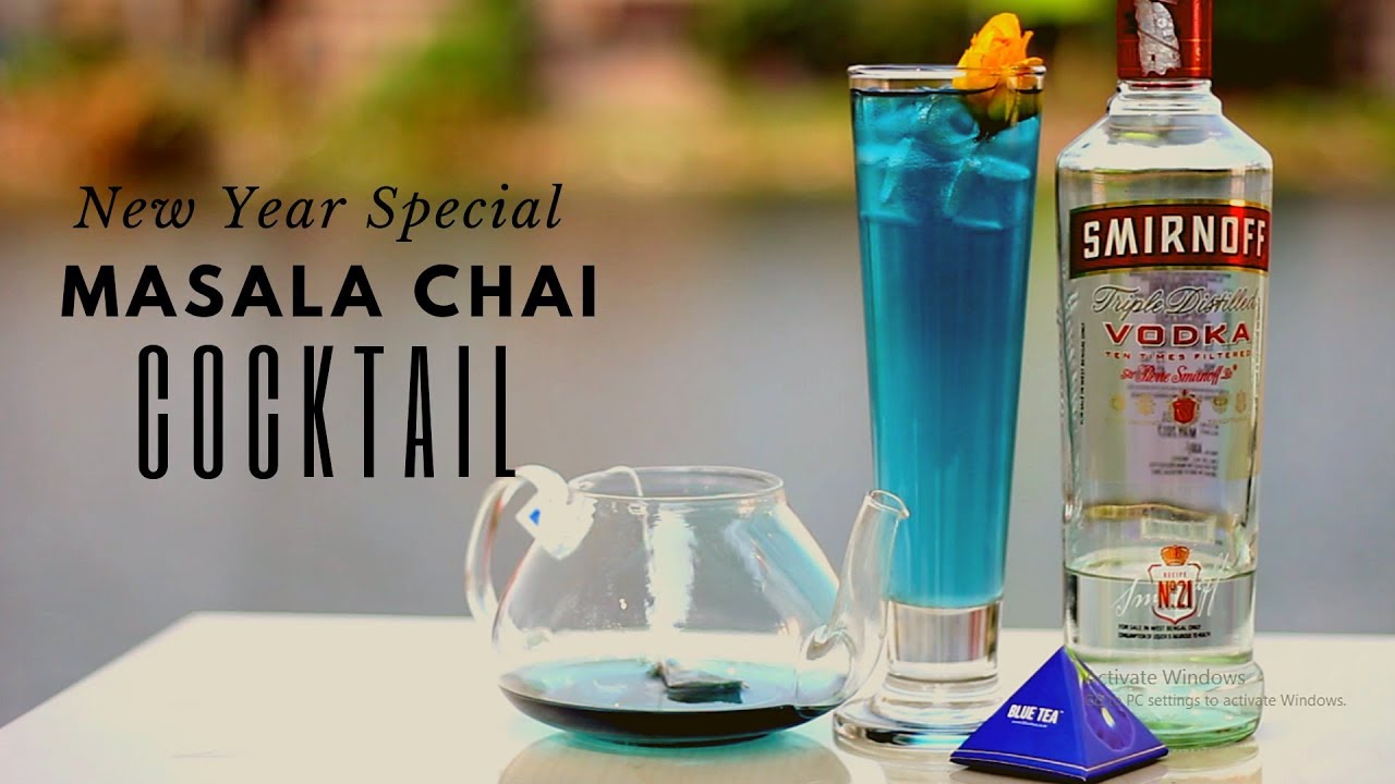New Year cocktail | Masala Chai Cocktail | Cocktail with Butterfly pea ...