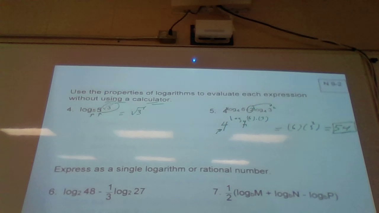 PROPERTIES OF LOGARITHM - YouTube