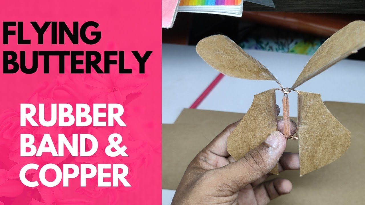 How to make butterfly with rubber band & Copper | Home Work | - YouTube