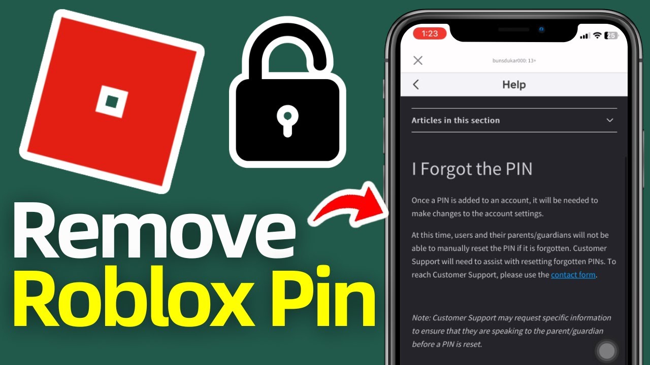 How To Remove Roblox Pin If You Forgot It? - YouTube
