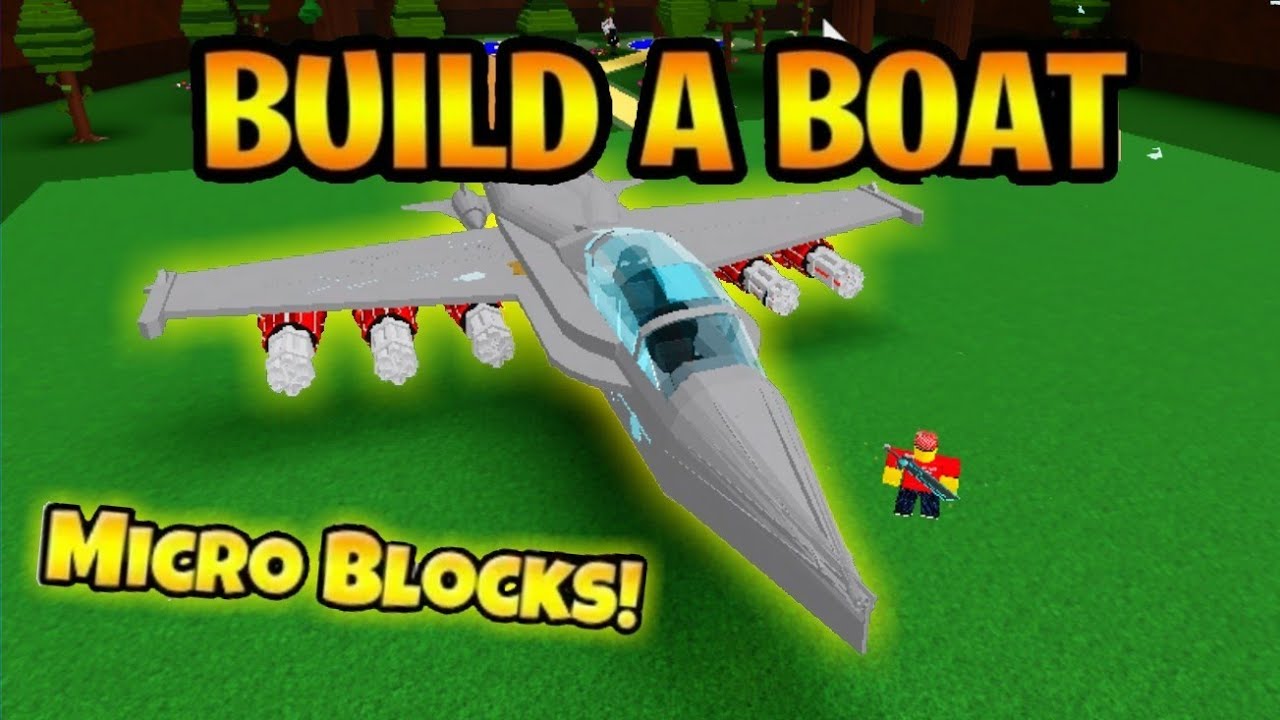 Missile Launching Fighter Jet in Build a Boat | Micro Block Build - YouTube