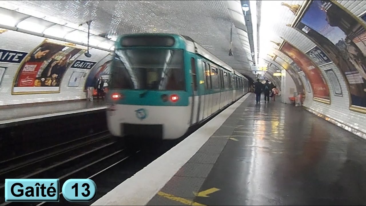 Métro de Paris : Gaîté | Ligne 13 ( RATP MF77 ) - YouTube