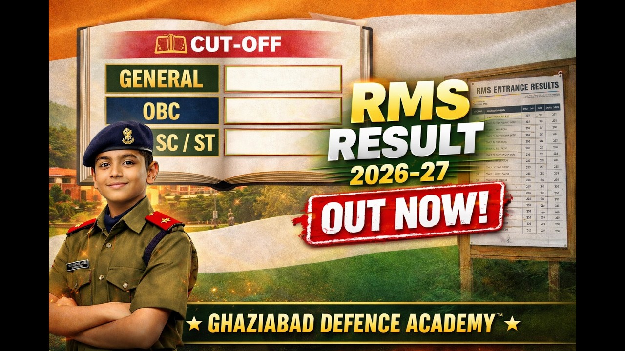 RMS Result 2026–27 OUT NOW | Rashtriya Military School Result, Cut-Off ...