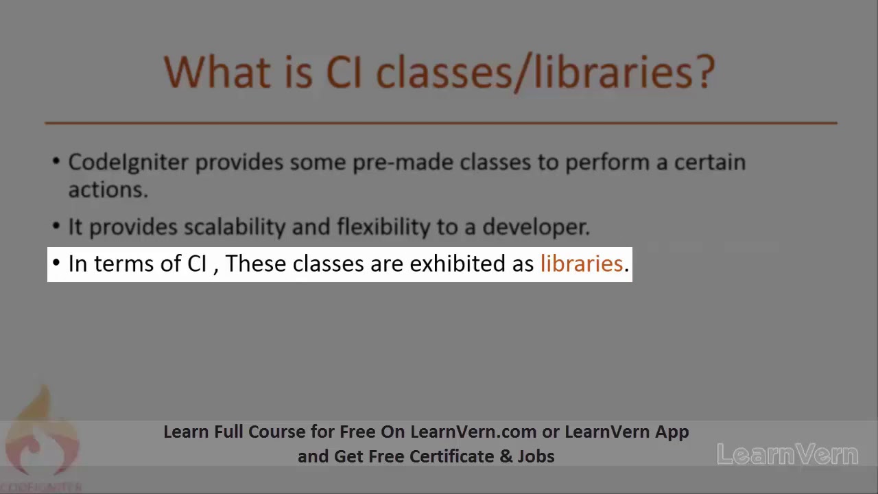 What Is Classes And Libraries In CodeIgniter Free On LearnVern YouTube what-is-classes-and-libraries-in-codeigniter-free-on-learnvern-youtube