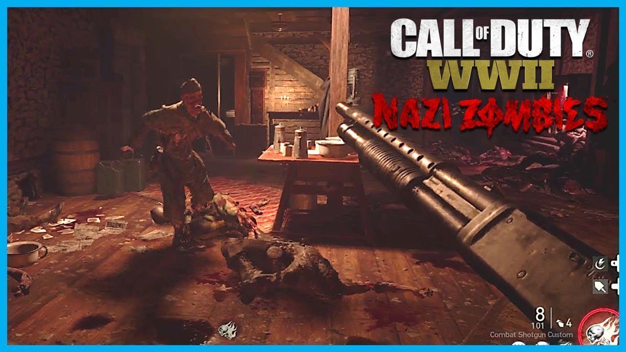 Call of Duty: World War II Zombies "Groesten Haus" Gameplay! WW2 ...