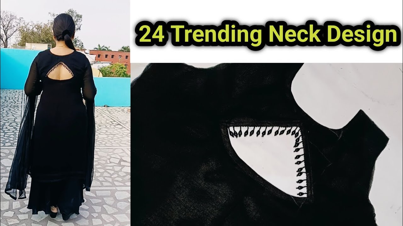 2024 Trending Neck Design/Back Neck Design for Suit With Lace ...