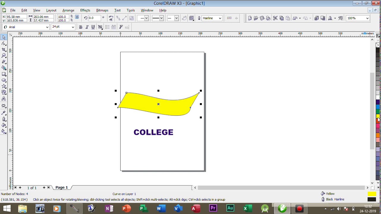 Text in the Shape using CorelDraw - YouTube