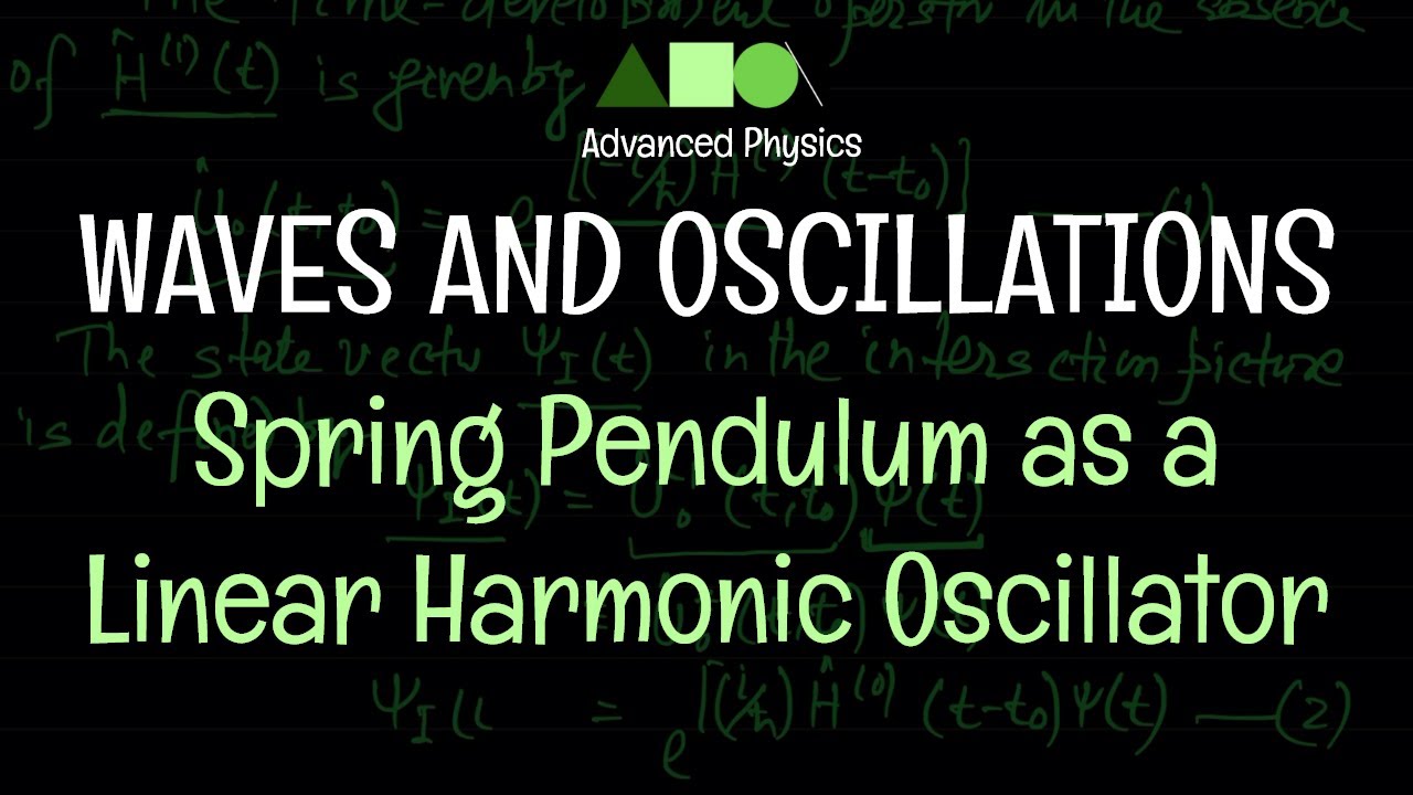 Waves and Oscillations - SHM : Spring Pendulum as a Linear Harmonic ...