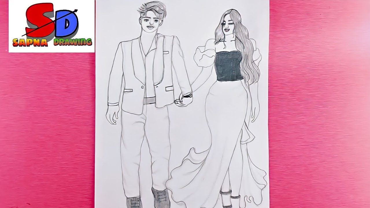 how to draw a beautiful couples - Drawing easy | pencil drawing ...