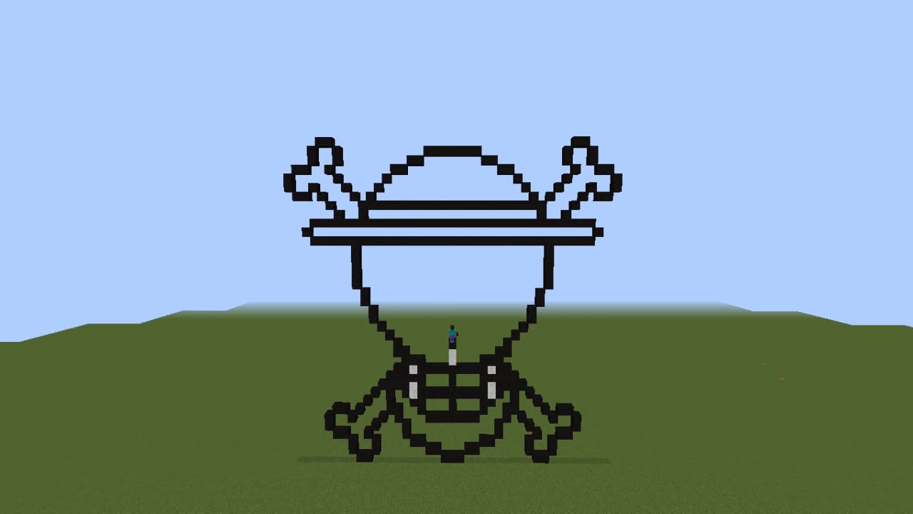 [Speed]Building Logo One Piece Luffy /Minecraft - YouTube