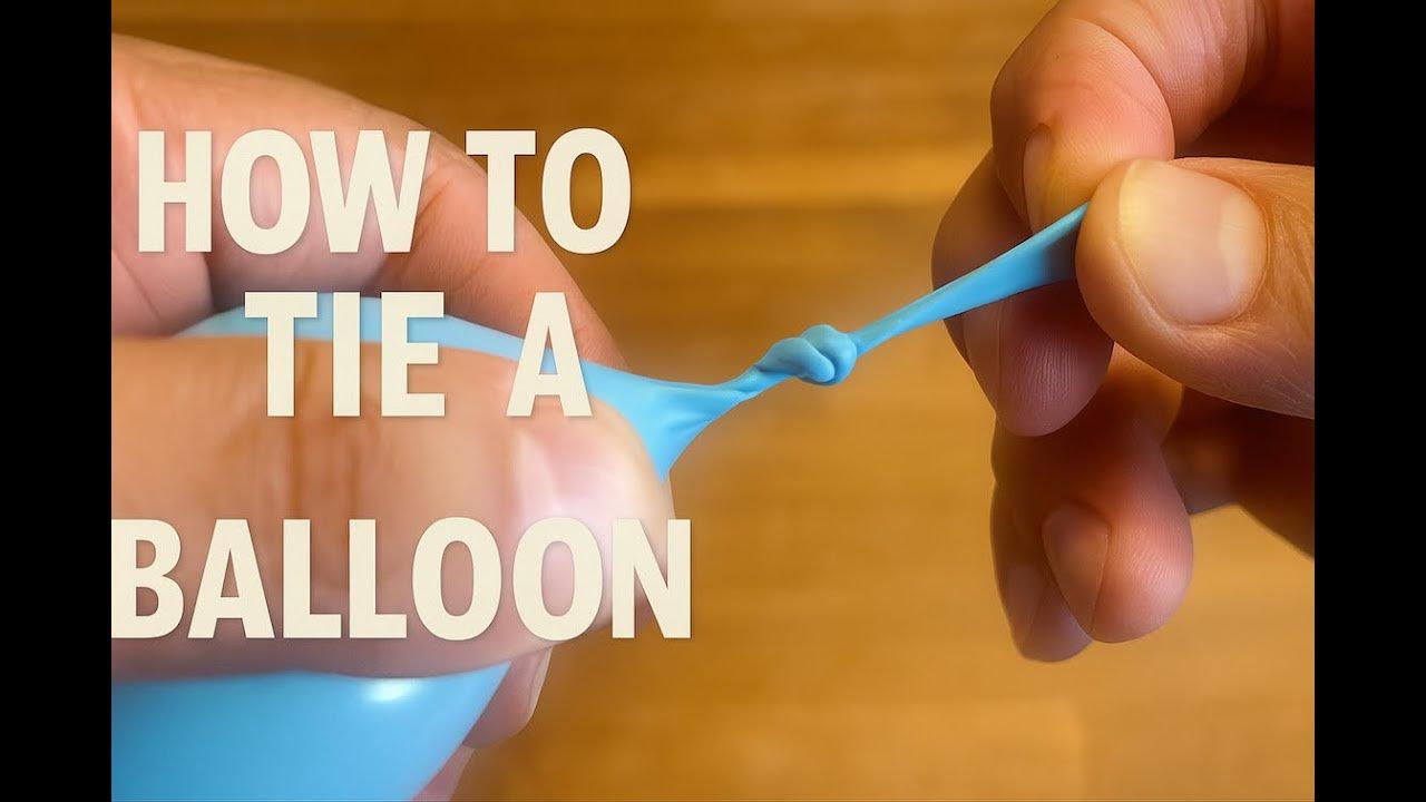 How to Tie a Balloon | Quick and Easy Balloon Knot Tutorial - YouTube