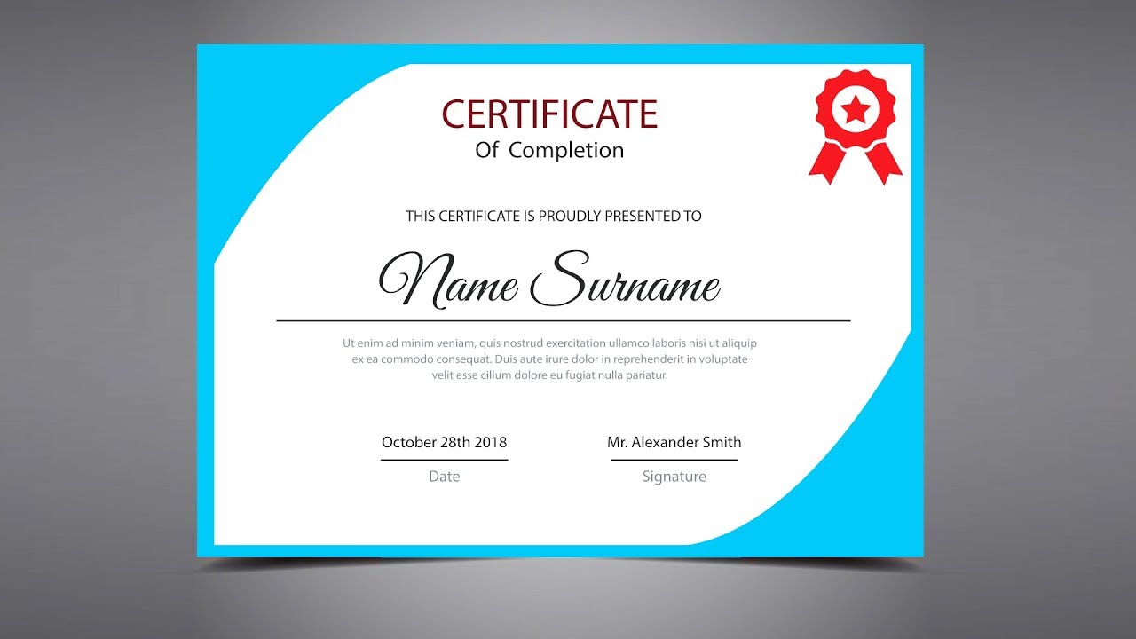 How To Design A Certificate In Adobe Illustrator CC (2022) - YouTube