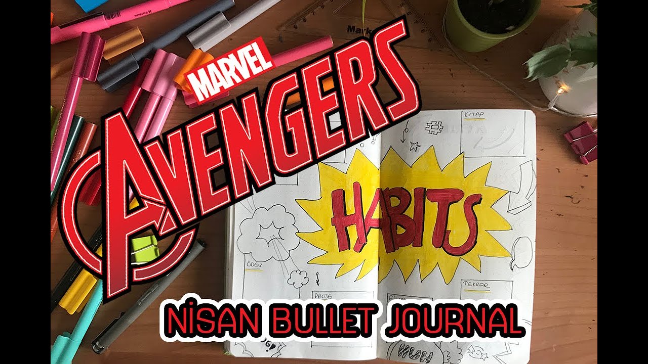 Nisan Bullet Journal | Marvel, Avengers, DC, Shazam - YouTube