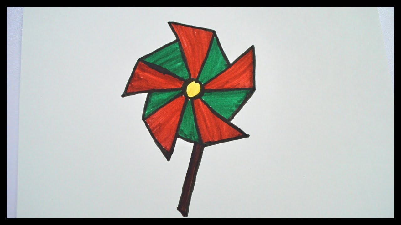 Paper Windmill Drawing