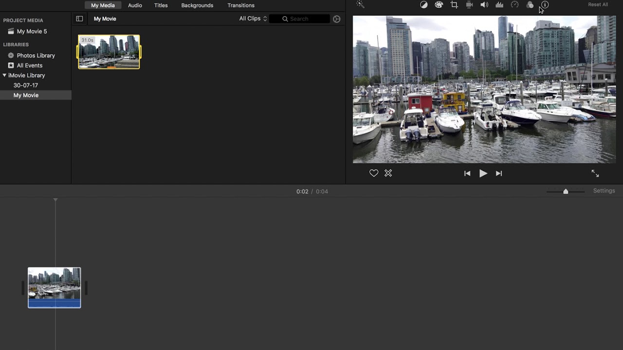 iMovie How to Find Timeline Clip Information Details - YouTube