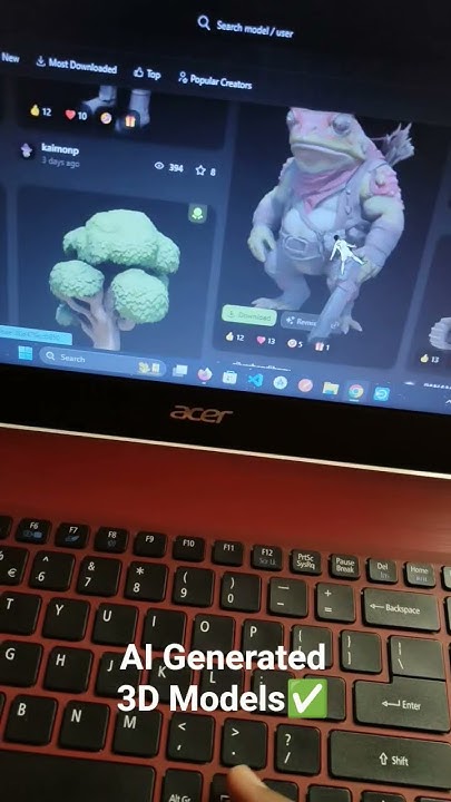 AI Generated 3D Model #3dmodel #computer #windows #frontendengineer # ...