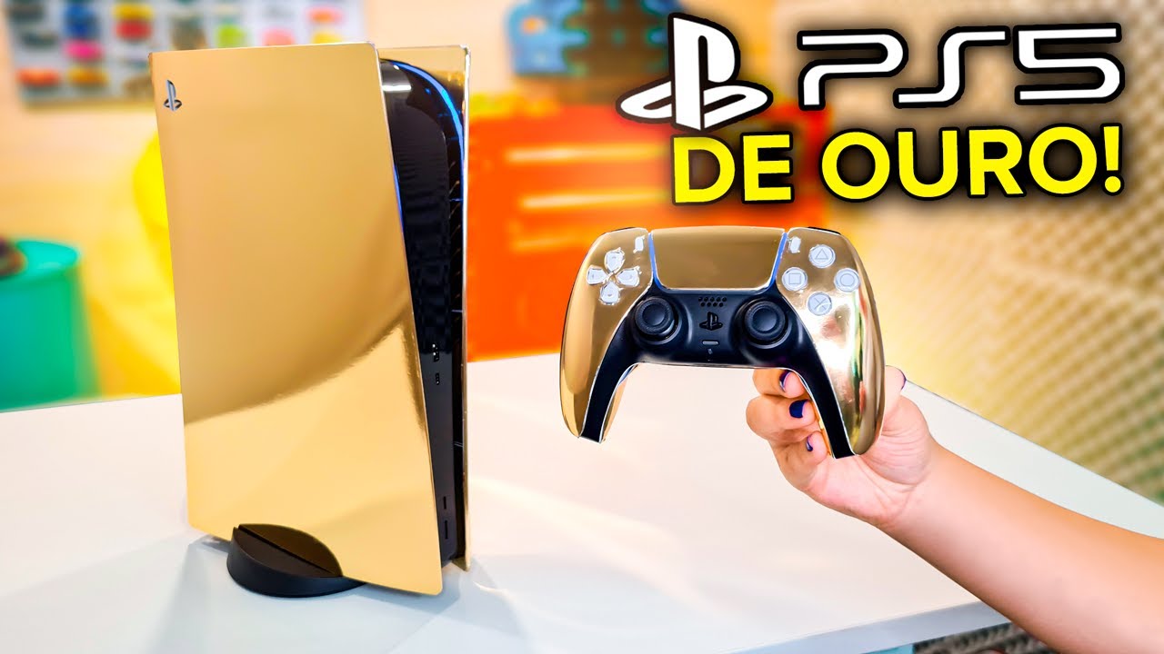FIZ O PLAYSTATION 5 DE OURO! PS5 EDIÇÃO GOLD - YouTube