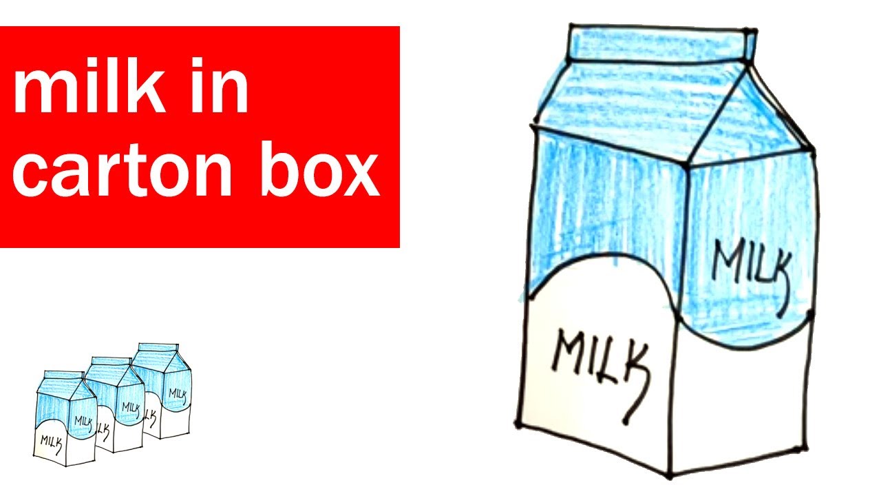 How to draw Milk box? Learn to draw | easy drawings | drawing for kids ...
