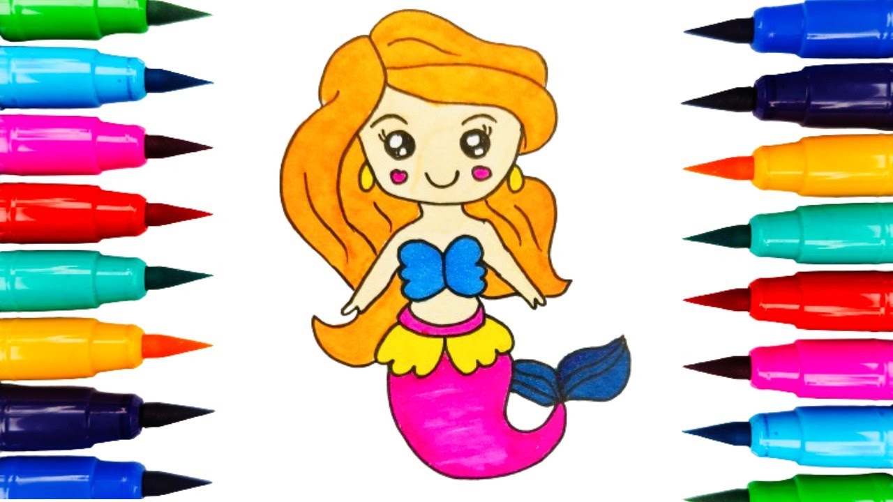 How to draw cute Mermaid | Easy Mermaid Drawing - YouTube