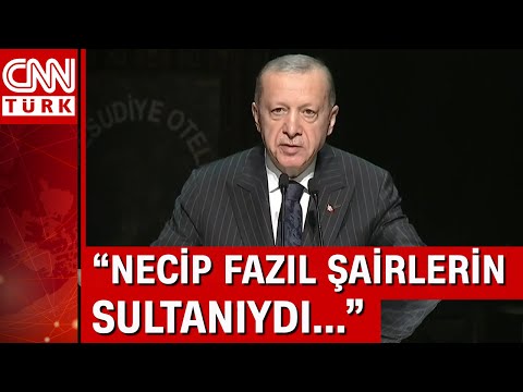 Necip Fazıl Kısakürek'i anma etkinliği... Cumhurbaşkanı Erdoğan'dan önemli açıklamalar