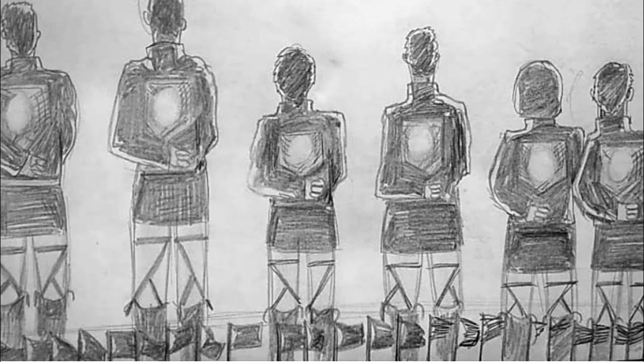 Attack on Titan Season 2 opening SHINZOU wa SASAGEYO( hand draw version ...