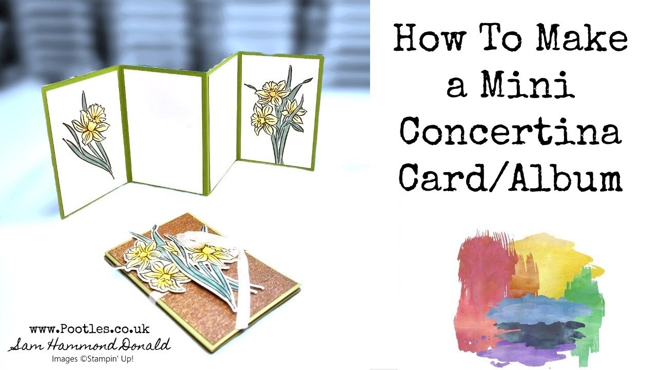 How To Make a Mini Concertina Card Album - YouTube