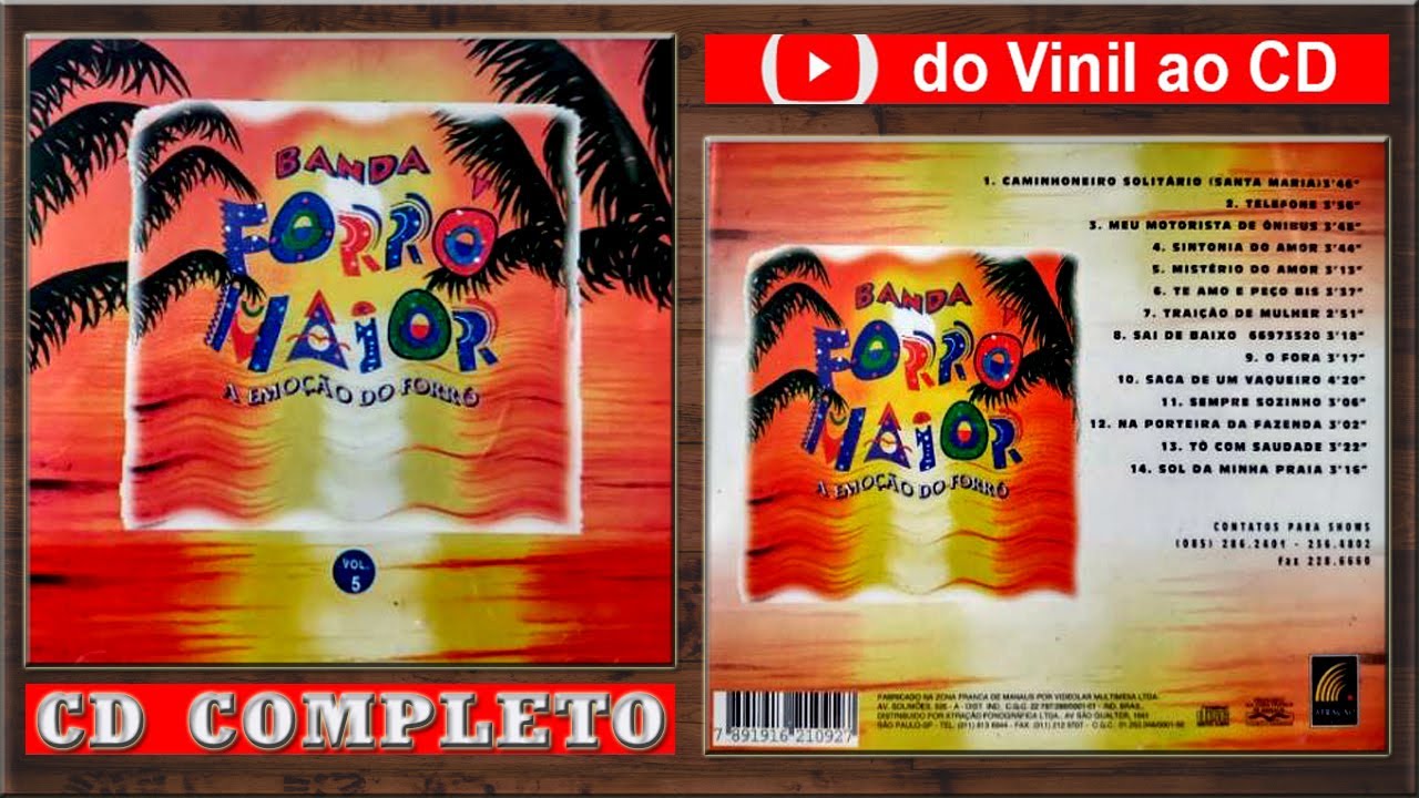 BANDA FORRÓ MAIOR -1997. (CD Completo) - YouTube