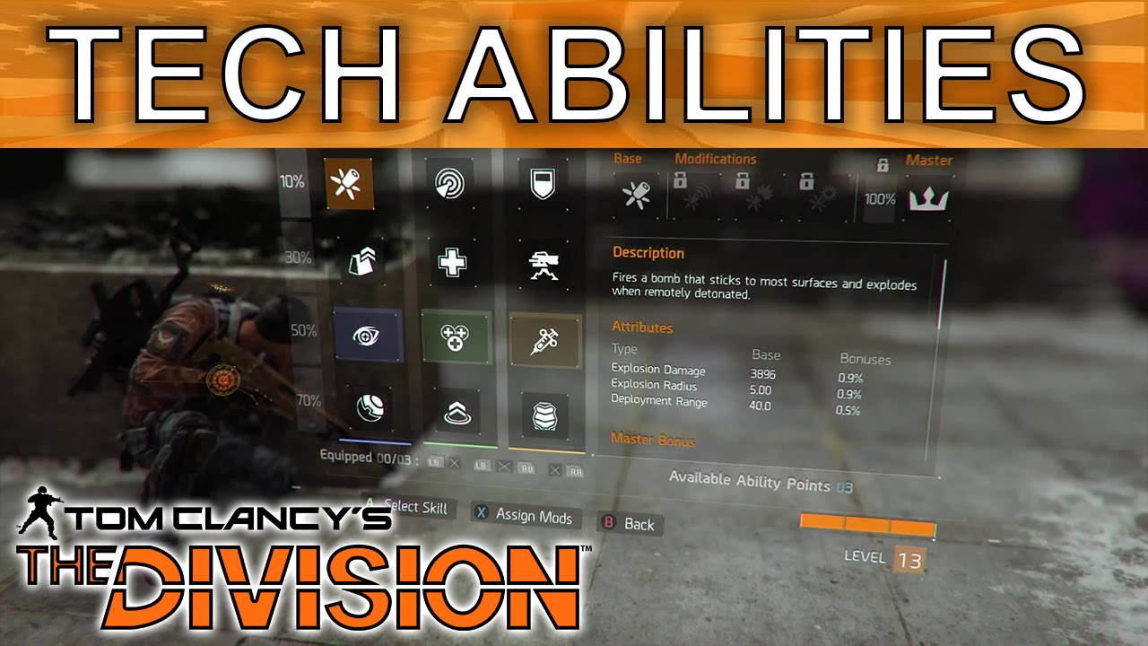 The Division Tech Abilities Breakdown - YouTube