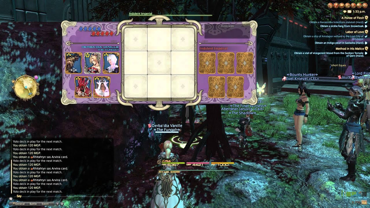[FFXIV] Triple Triad MGP farming ~ 99% win rate on Indolent Imperial ...