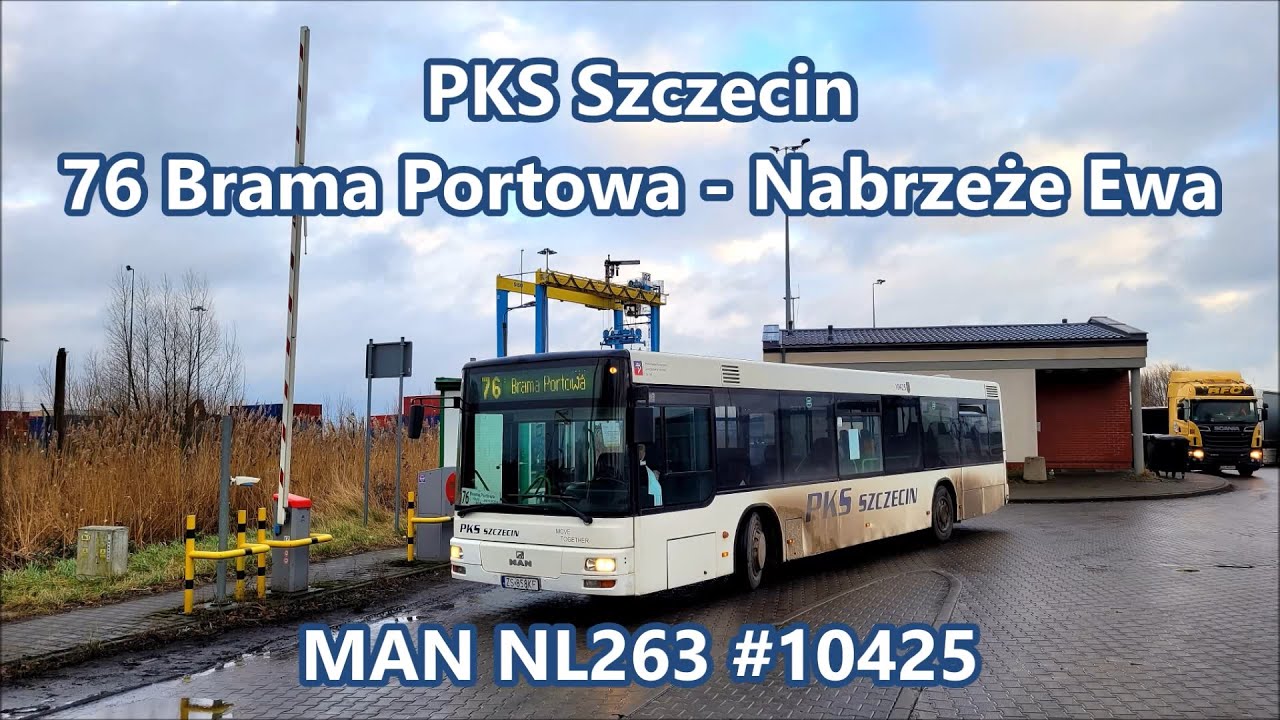 PKS Szczecin - MAN NL263 #10425, linia 76 - YouTube