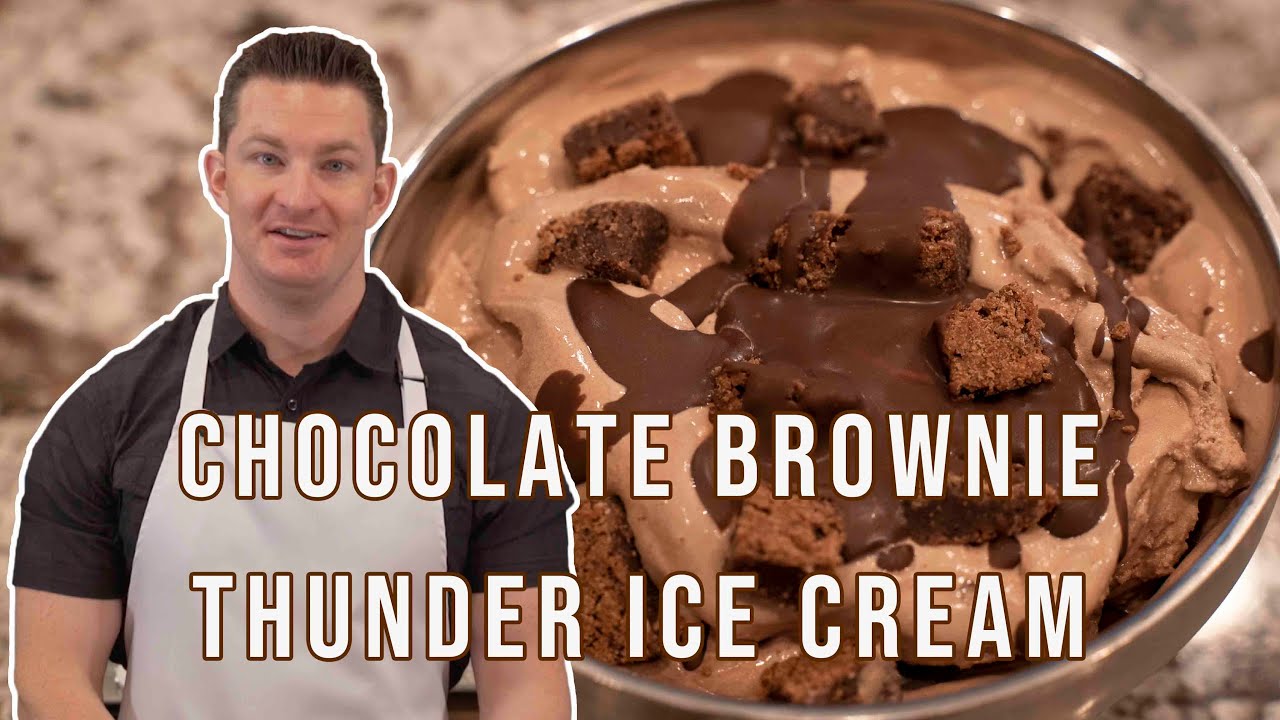 How to make CHOCOLATE BROWNIE THUNDER ICE CREAM - YouTube
