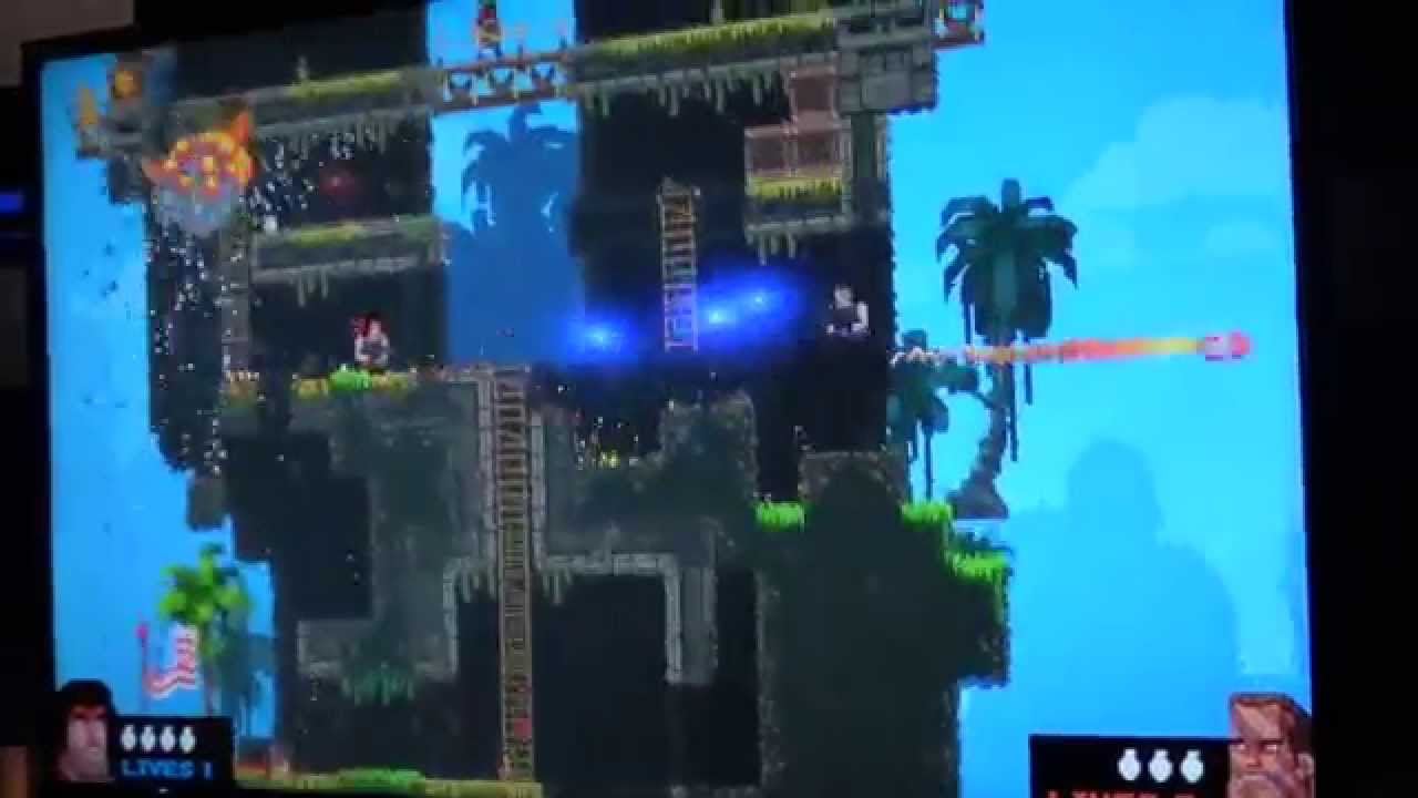 BROFORCE on PS4! Gameplay at PS Experience in Las Vegas! - YouTube